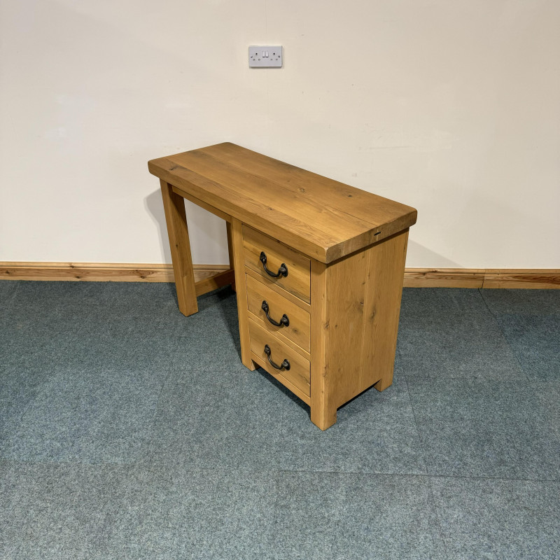 Medium Sized, Vancouver, Chunky Solid Oak Desk. (DE128) - The Restored ...