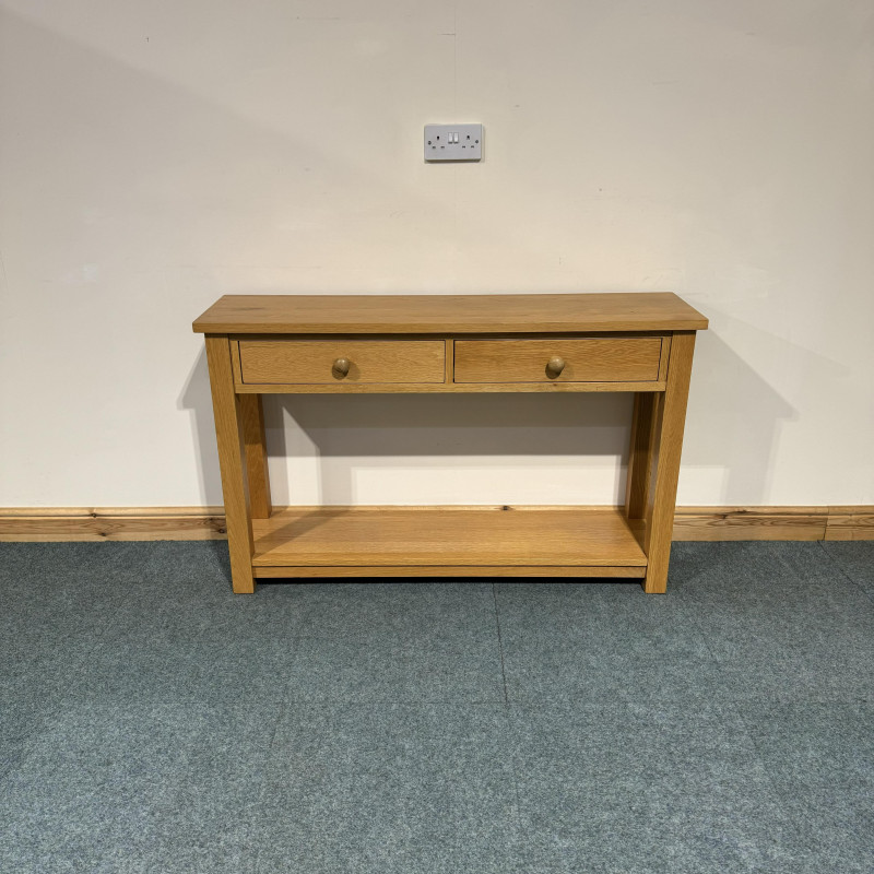 Medium Sized, Oak, Console Table. (CS149) - The Restored Furniture Place