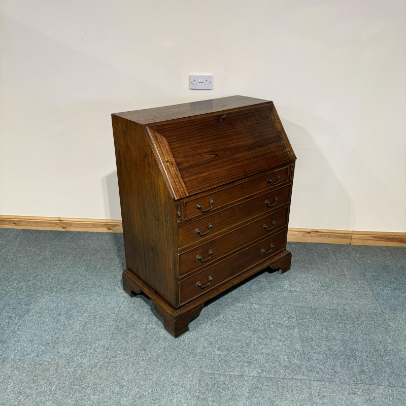 Large, Mindi Wood, 4 Locking Drawer Bureau. (BX118) - The Restored ...