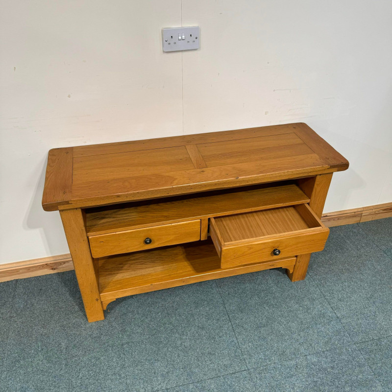 Medium Sized, Rustic Solid Oak, Console Table. (CS157) - The Restored ...