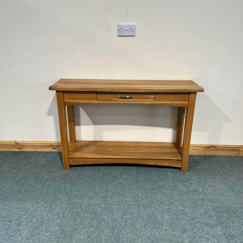 Medium Sized, Solid Oak, Console Table. (CS158) - The Restored ...