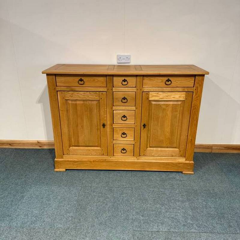 Extra Large, High, Oak Sideboard. (S254) - The Restored Furniture Place