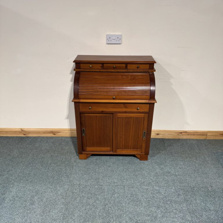 Medium Sized, Pine, Roll Top, 2 Door Bureau. (BX121) - The Restored ...