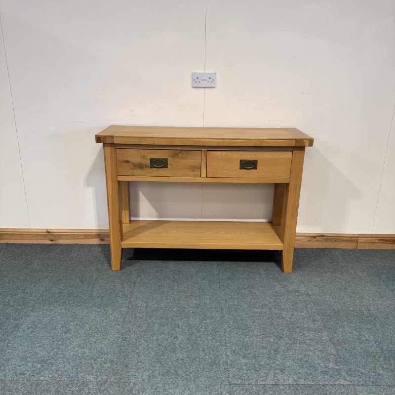 Large, Oak, Console Table. (CS168) - The Restored Furniture Place