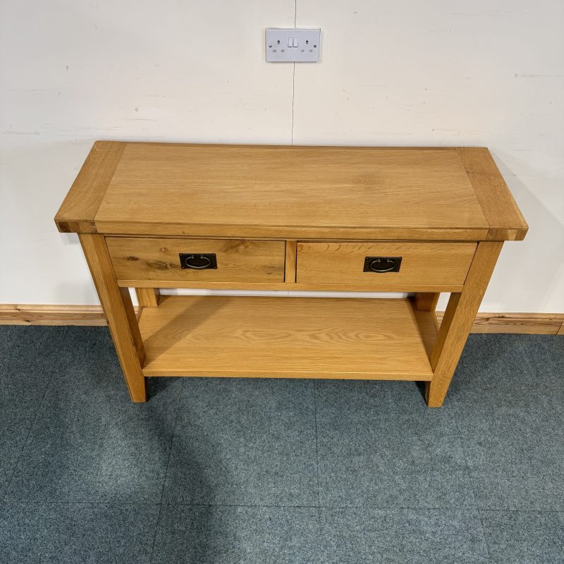 Large, Oak, Console Table. (CS168) - The Restored Furniture Place