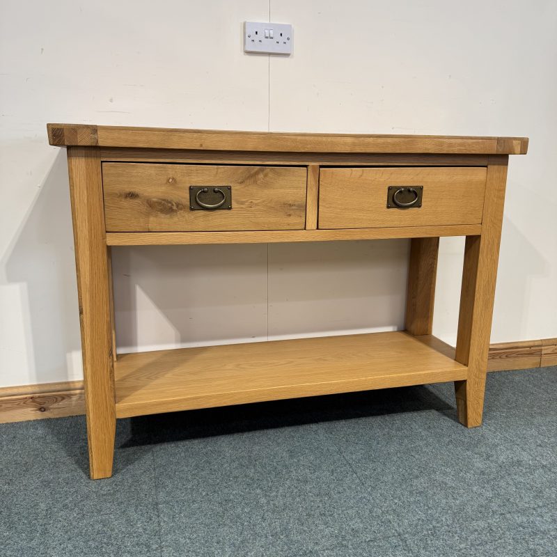 Large, Oak, Console Table. (CS168) - The Restored Furniture Place