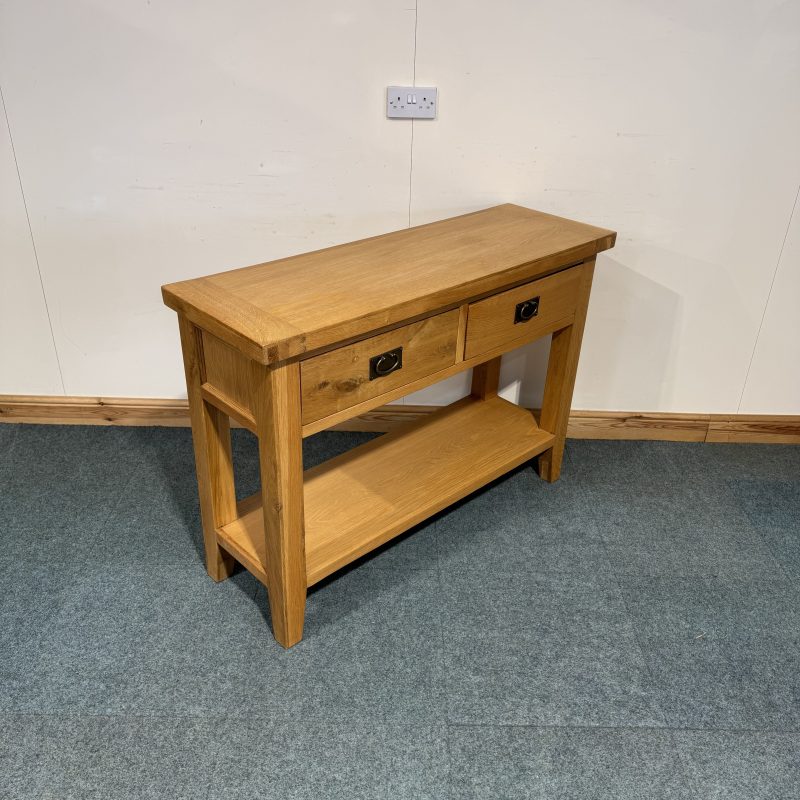 Large, Oak, Console Table. (CS168) - The Restored Furniture Place