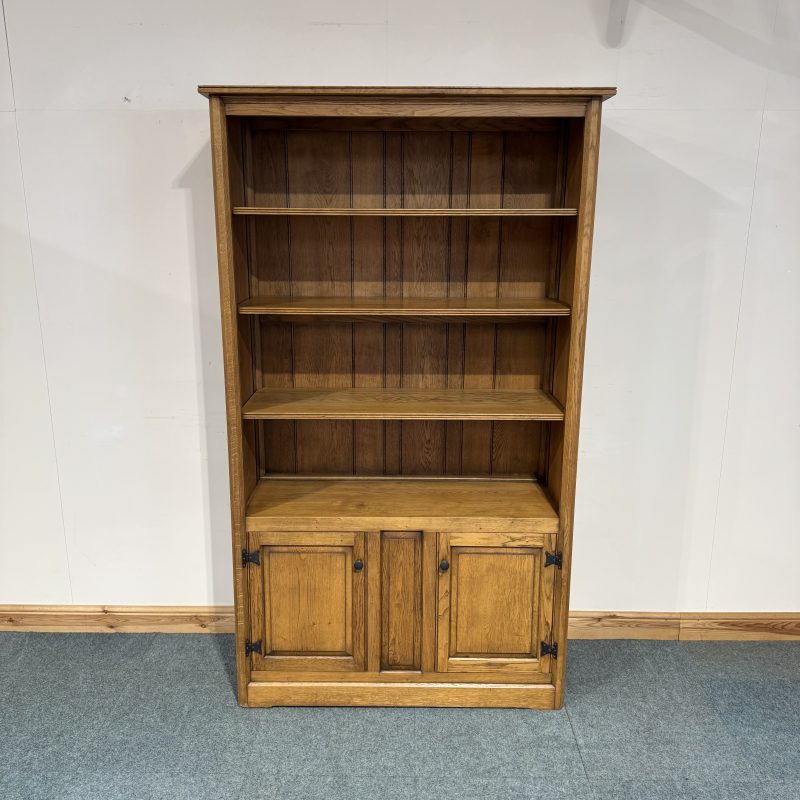 Extra Large, Rustic Solid Oak Bookcase. (BC223) - The Restored ...