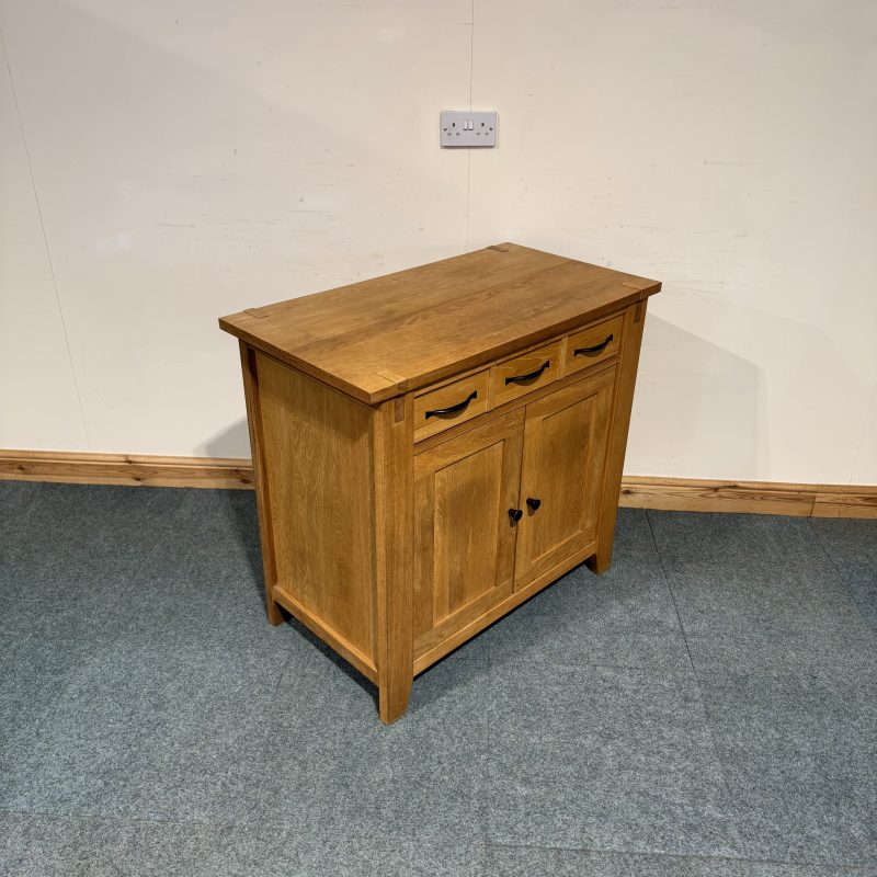 Small, Oak, Computer Sideboard. (S283) - The Restored Furniture Place